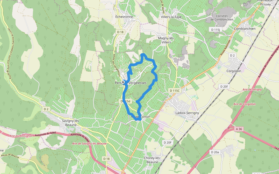 Wood of Corton Walking And Running Trail - Pernand-Vergelesses, Côte-d ...