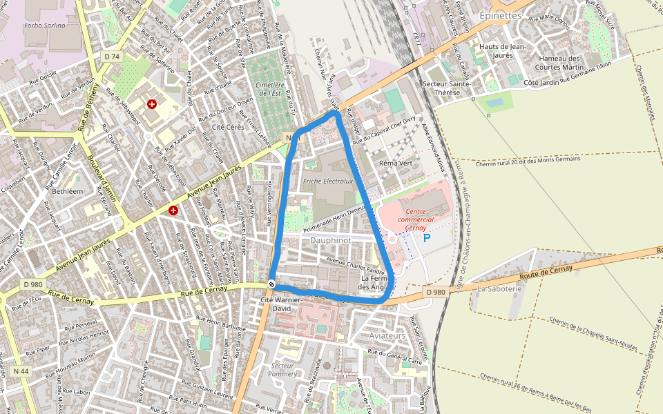 Parc Bernard Stasi in Grand Est | Walking Map