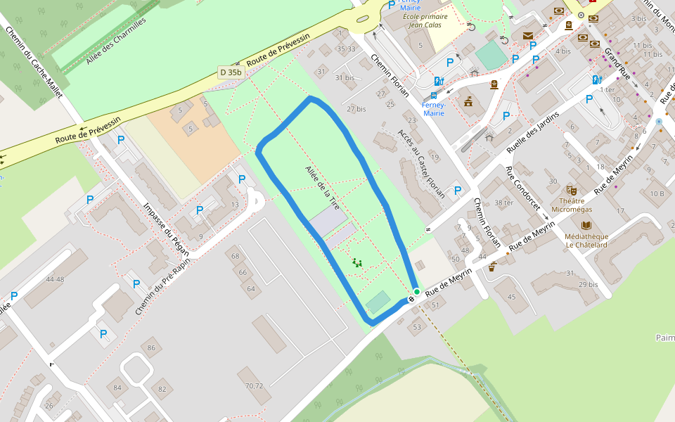 Tire Park in Auvergne-Rhône-Alpes | Walking Map