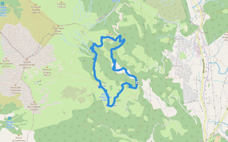 Calle de verano Ruta de senderismo - Pasturo, Lecco, Italia | Pacer