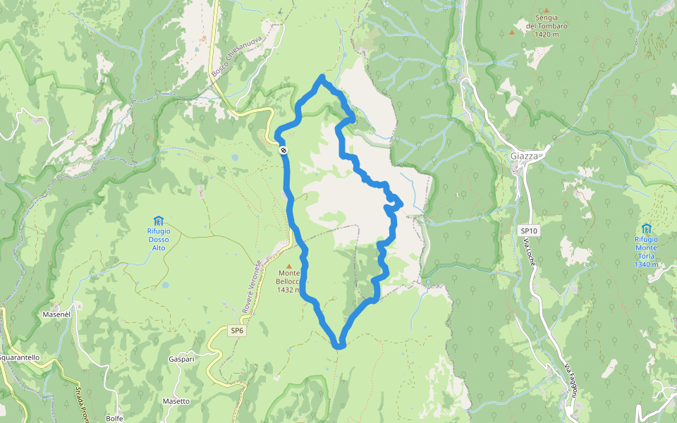 Monte Bellocca Ruta de senderismo - Roverè Veronese, Verona, Italia | Pacer