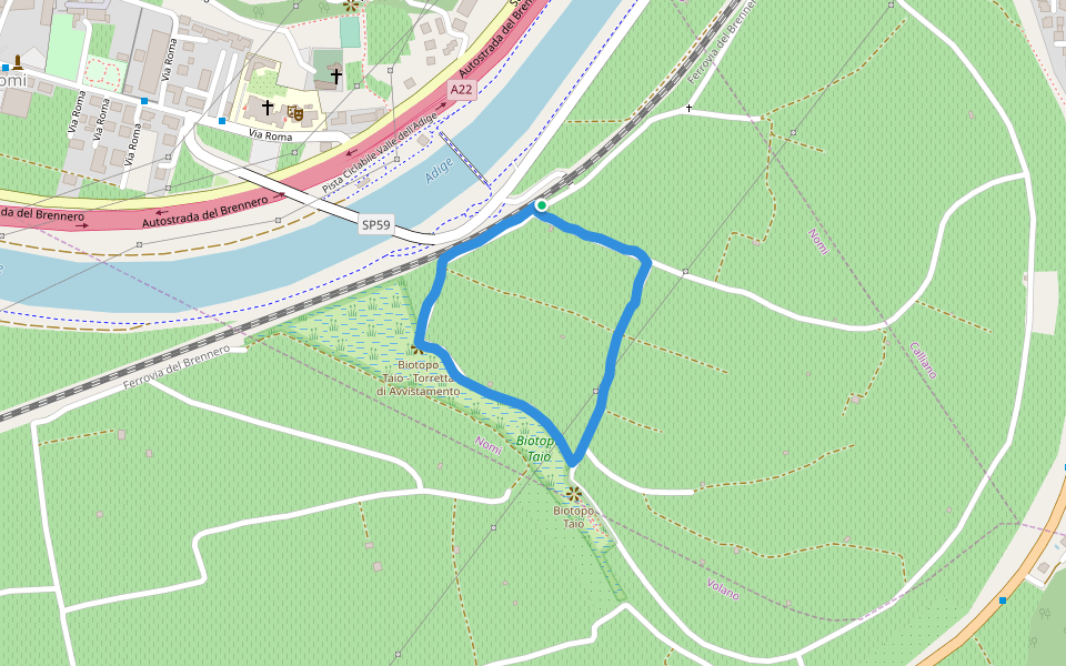 Biotope Taio Walking And Running Trail - Nomi, Trento, Italy | Pacer