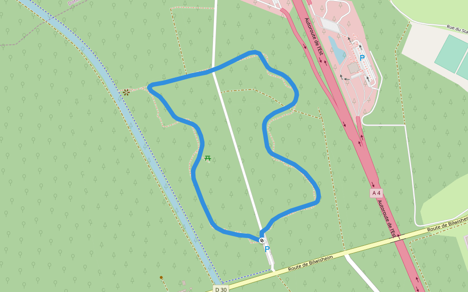Brumath and Grittwald Forest in Grand Est | Walking Map