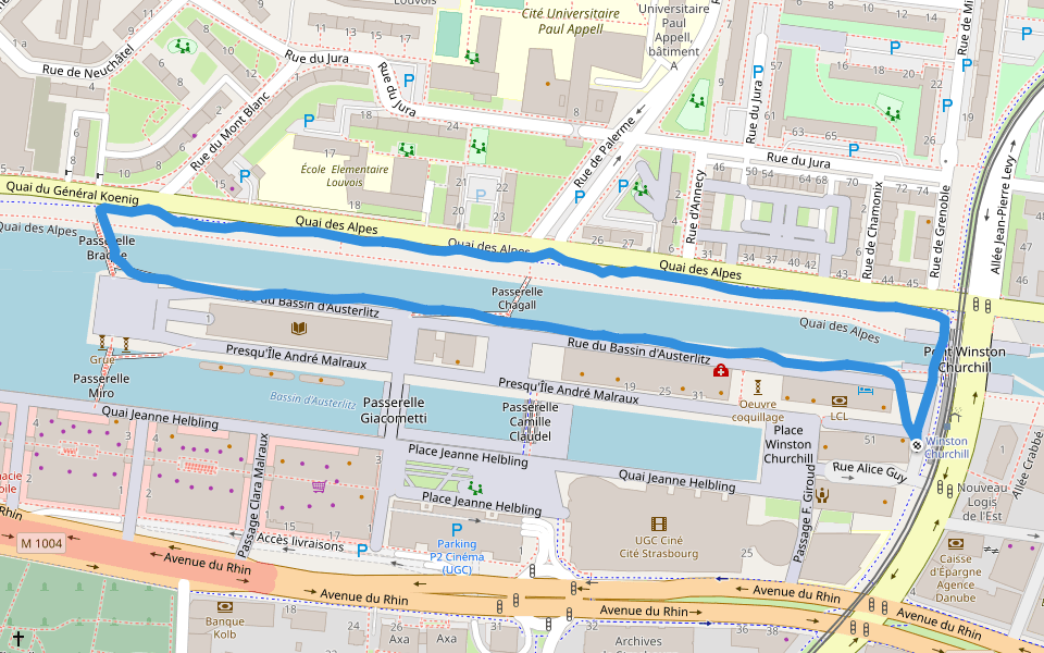 Austerlitz Basin Walking And Running Trail - Strasbourg, Grand Est | Pacer