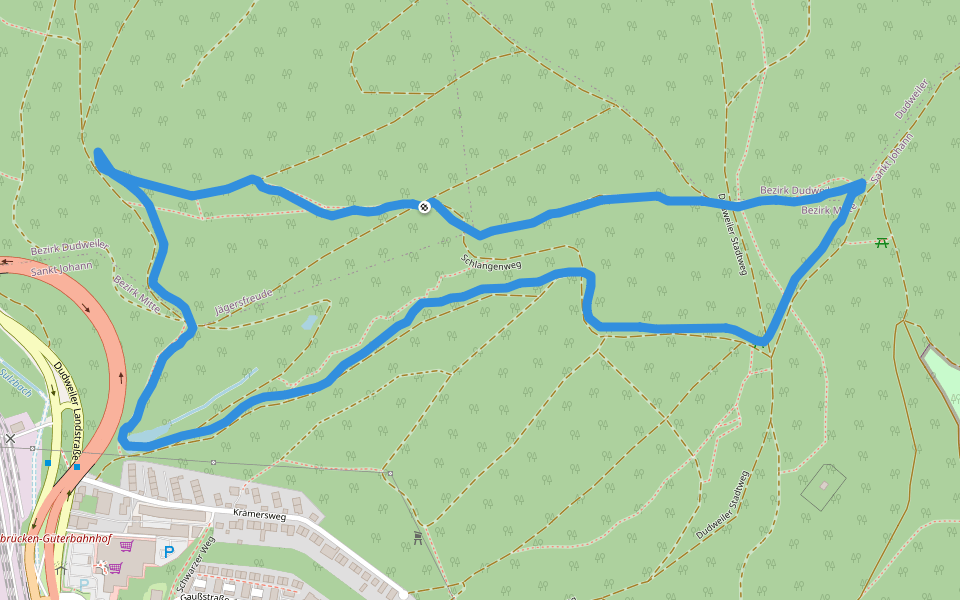 Dudweiler Stadtweg in Saarland | Walking Map