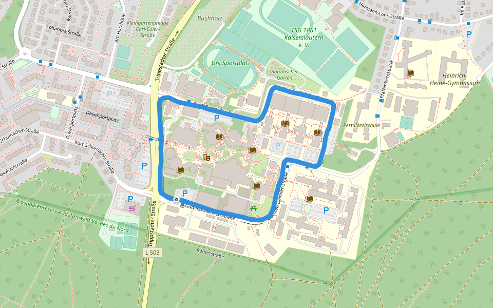 Technical University of Kaiserslautern Walking And Running Trail ...