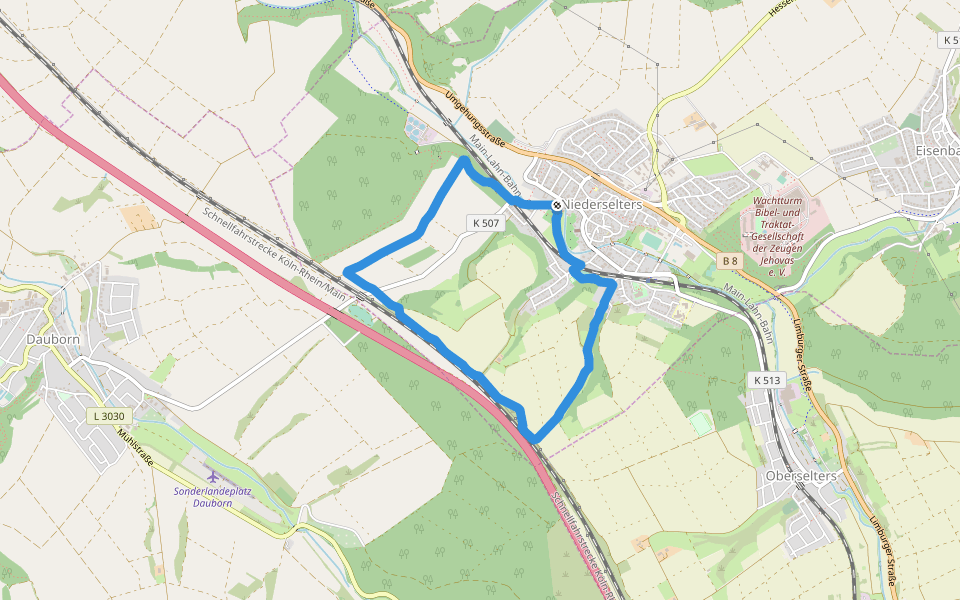 Fairground in Hessen | Walking Map