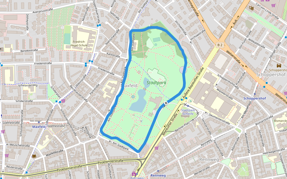 City Park Walking and Running - Nuremberg, Bavaria, Germany | Pacer