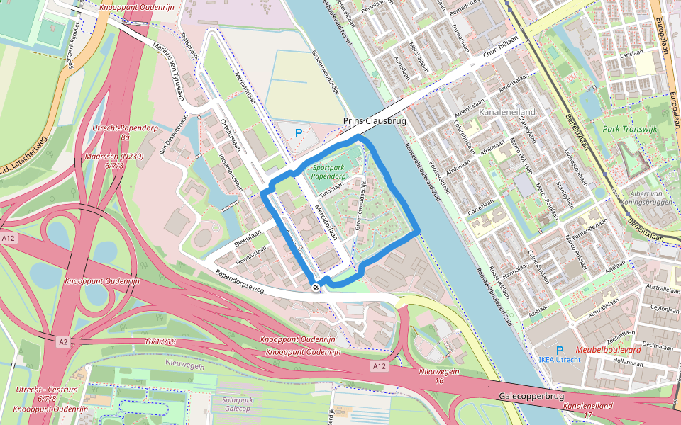 Sports Park Papendorp in Utrecht | Walking Map