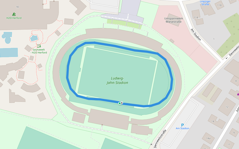 Ludwig Jahn Stadium Walking And Running Trail - Herford, North Rhine ...