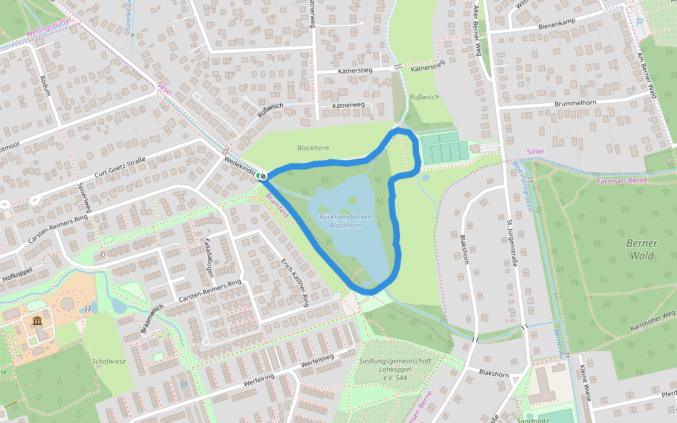 Rückhaltebecken Blockhorn Wander- und Laufweg - Hamburg, Deutschland ...