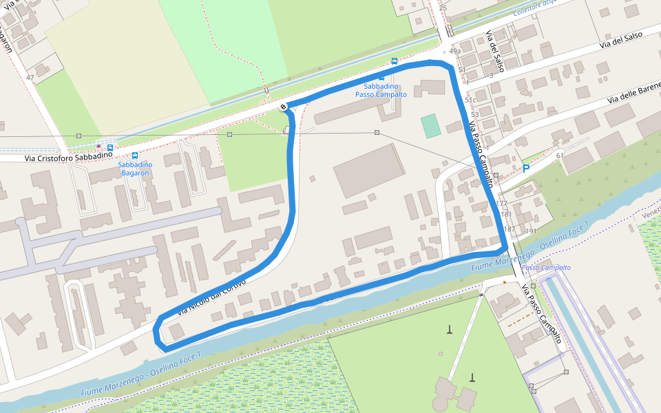 Campalto shallow water collector in Veneto | Walking Map