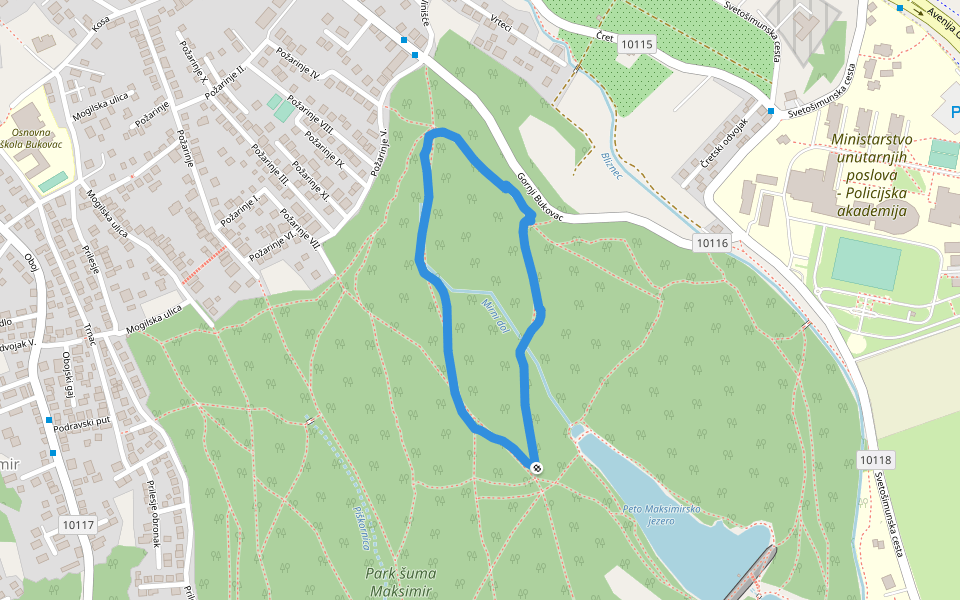Maksimir Forest Park in Grad Zagreb | Walking Map