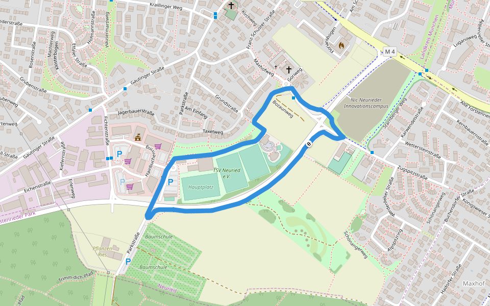 TSV Neuried Walking And Running Trail - Bavaria, Germany | Pacer