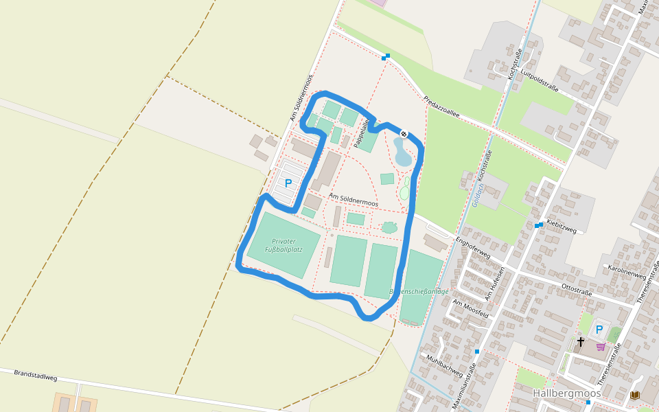 Private soccer field in Bayern | Walking Map