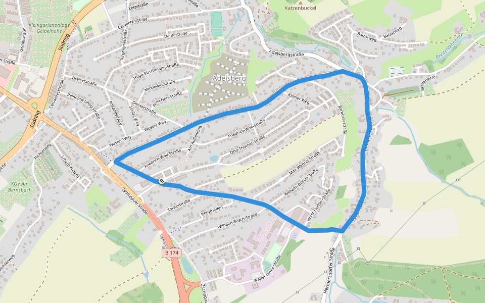 Leisure center Adelsberg in Sachsen | Walking Map