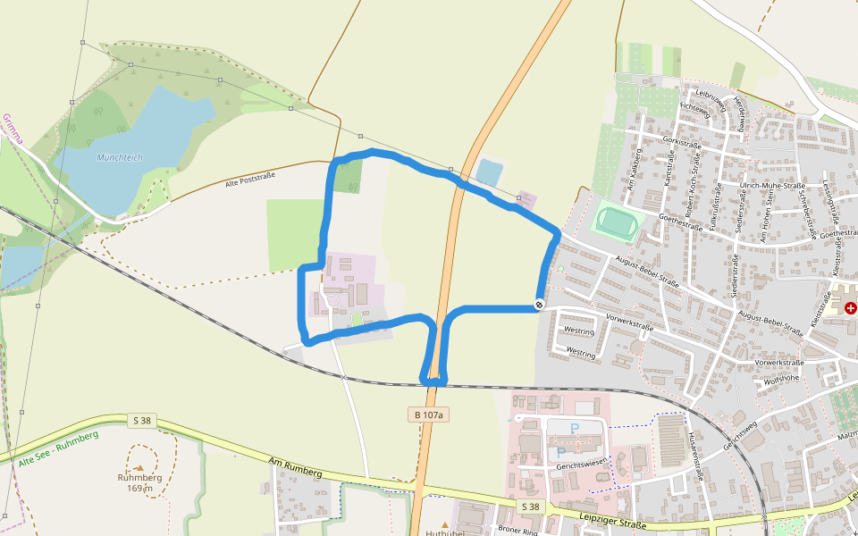 Afforestation Walking And Running Trail - Grimma, Saxony, Germany | Pacer