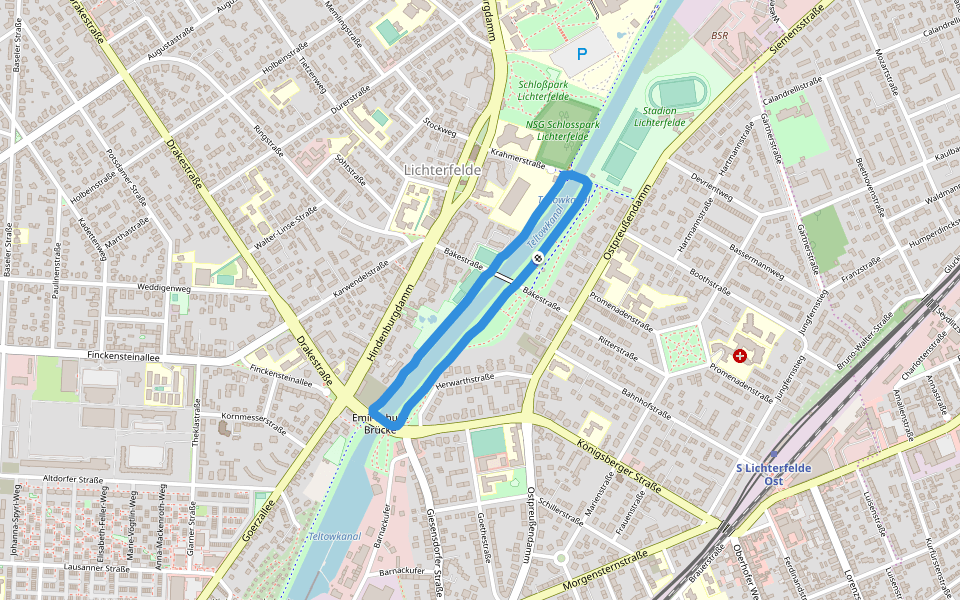Teltow Canal in Berlin | Walking Map
