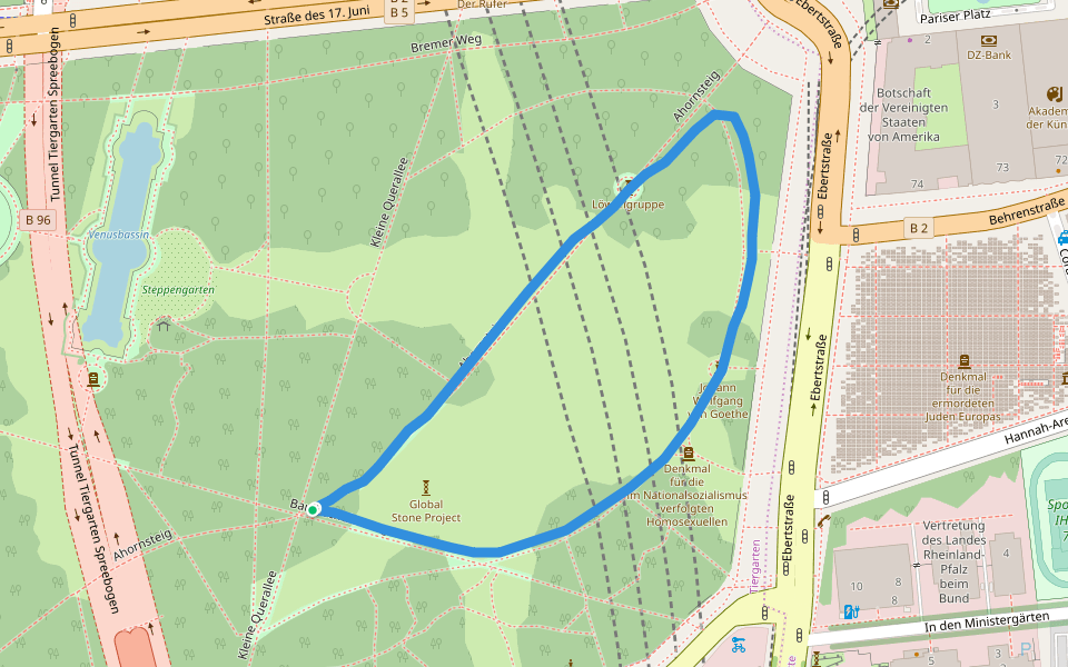 Großer Tiergarten in Berlin | Walking Map