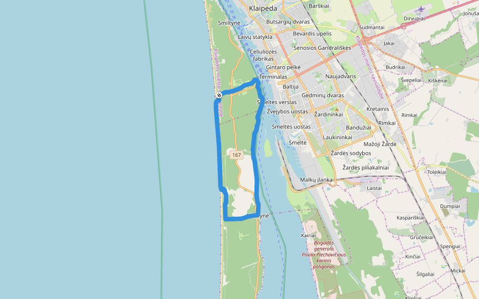 Curonian Spit National Park in Klaipėdos apskritis | Walking Map