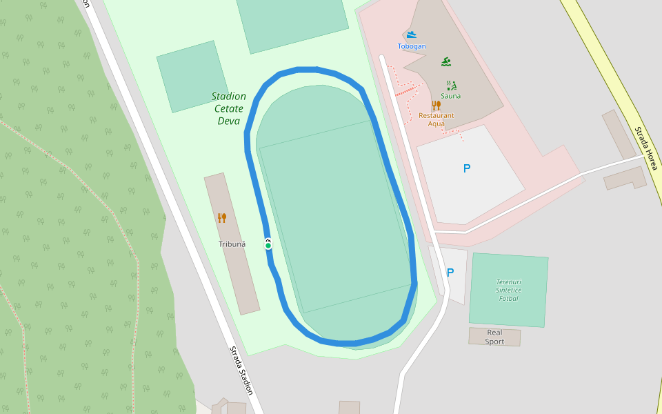 Cetate Deva Stadium in Județul Hunedoara | Walking Map