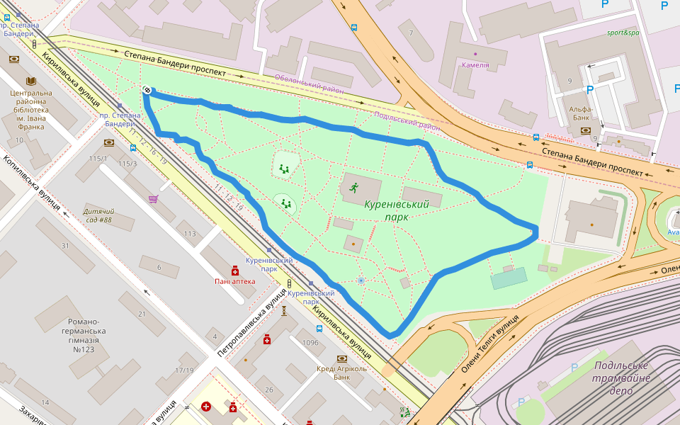 Kureniv Park Walking and Running - Kyiv, Kyiv Oblast, Ukraine | Pacer