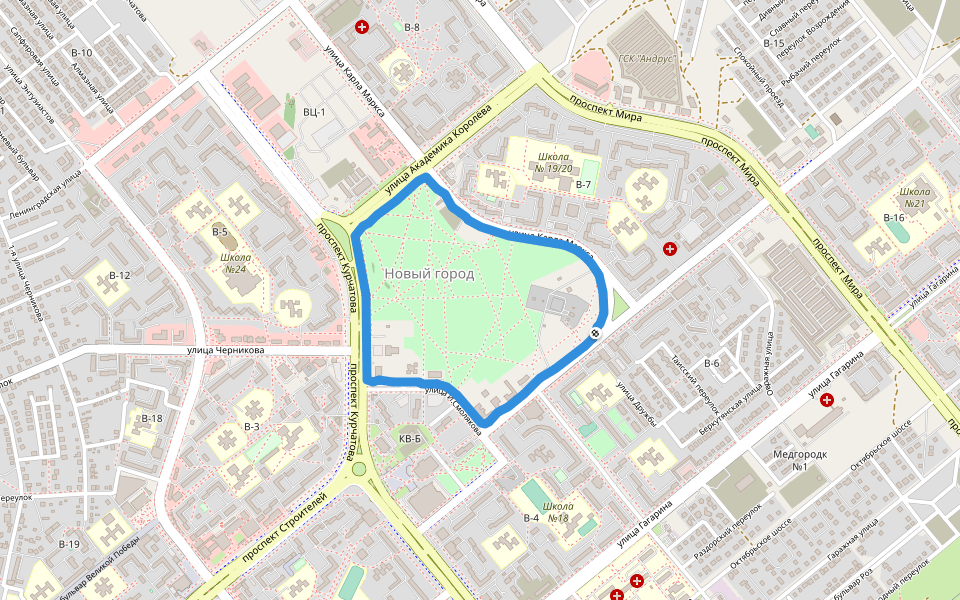 Youth park in Rostovskaya oblast' | Walking Map