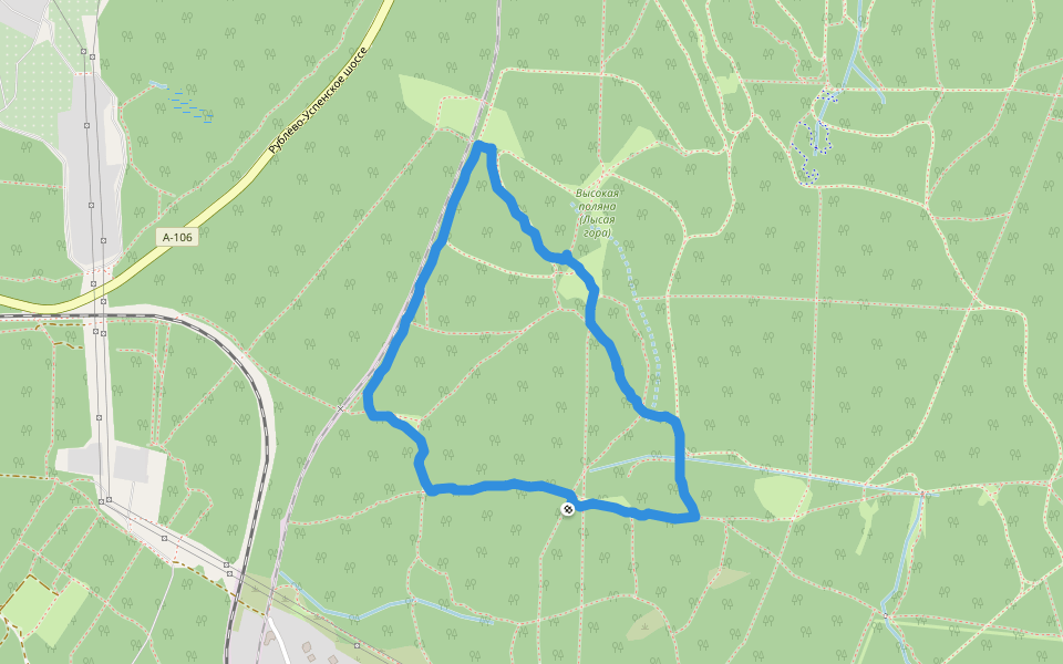 High glade in Moskovskaya oblast' | Walking Map