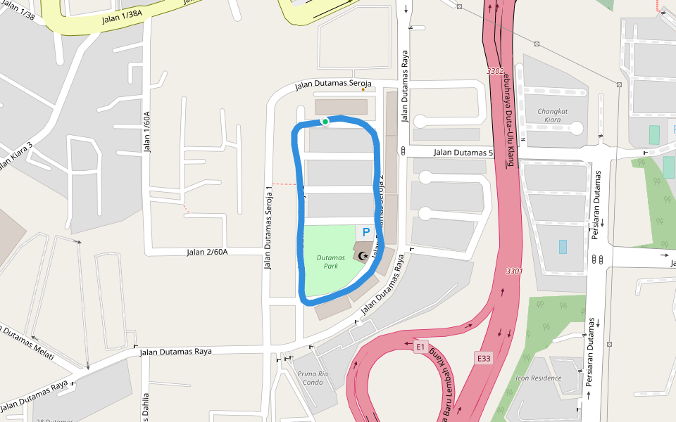 Dutamas Park in Wilayah Persekutuan Kuala Lumpur | Walking Map