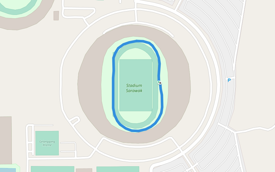 Sarawak Stadium in Sarawak | Walking Map