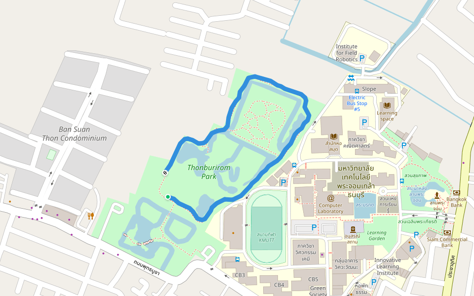 Thonburi Rom Park in Krung Thep Maha Nakhon | Walking Map