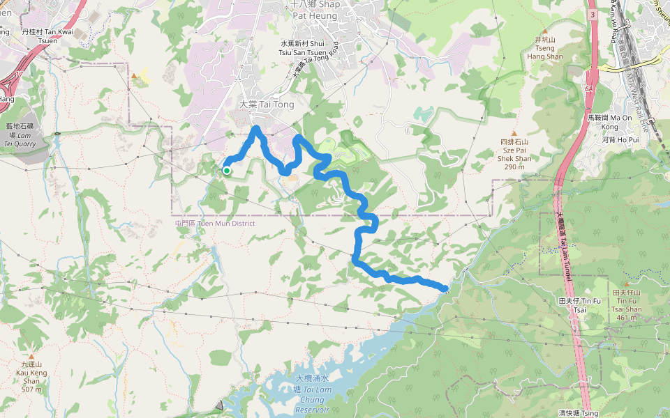 Tai Lam Country Park in New Territories | Walking Map