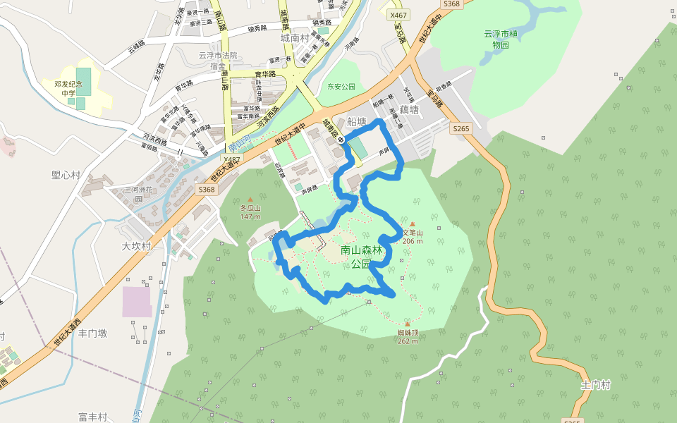 Wenbishan in Guang Dong Sheng | Walking Map