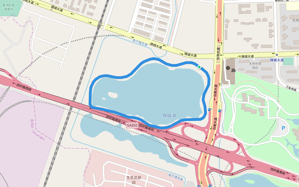 Lago Jincheng in Si Chuan Sheng | Walking Map