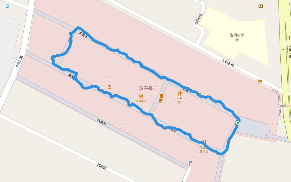 Wide and narrow alley Walking And Running Trail - Qingyang District ...