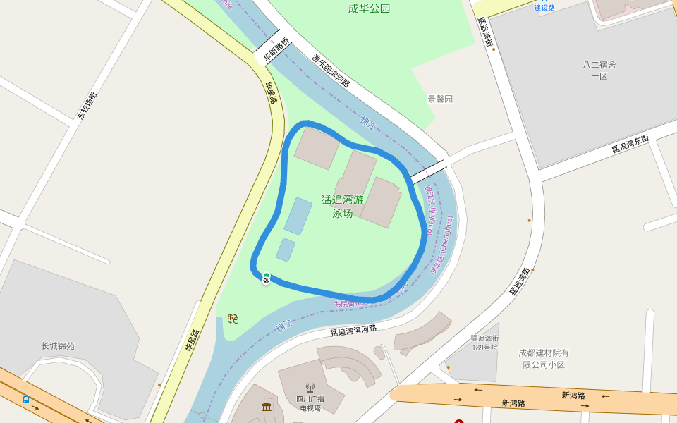 Jinjiang in Si Chuan Sheng | Walking Map