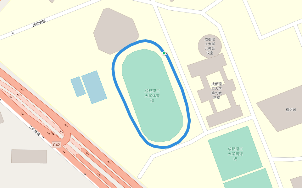 Chengdu University of Technology Gymnasium in Si Chuan Sheng | Walking Map