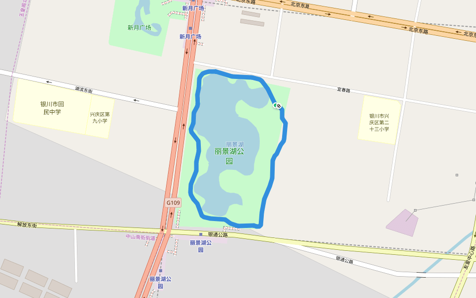 Lijing Lake Park Walking and Running - Yinchuan, China | Pacer