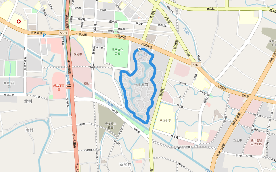 Shaliang he in Guang Dong Sheng | Walking Map