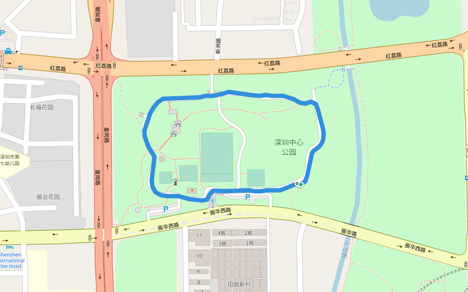 Shenzhen Central Park Walking and Running - Futian District, China | Pacer