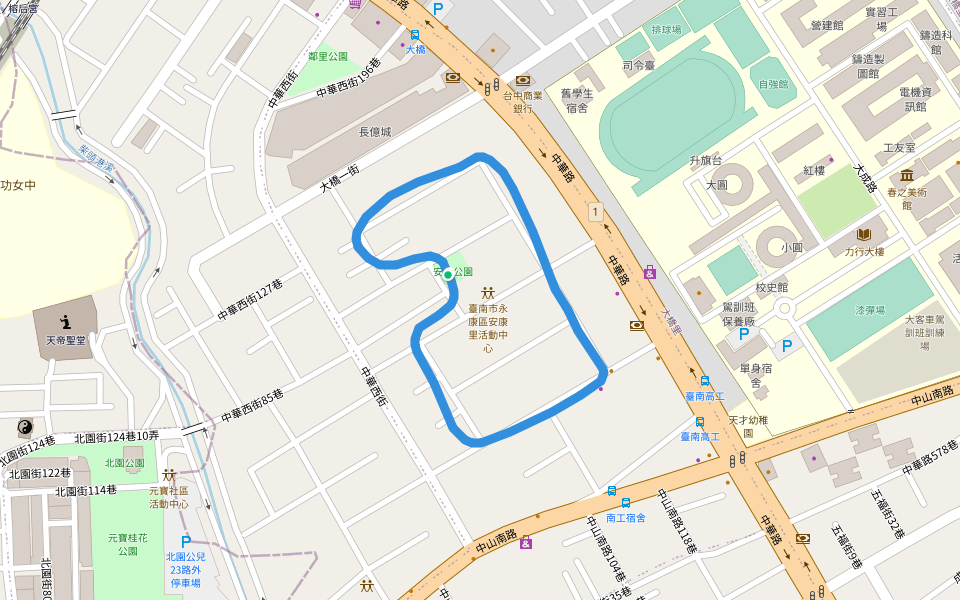 Ankang Park in Tainan City | Walking Map