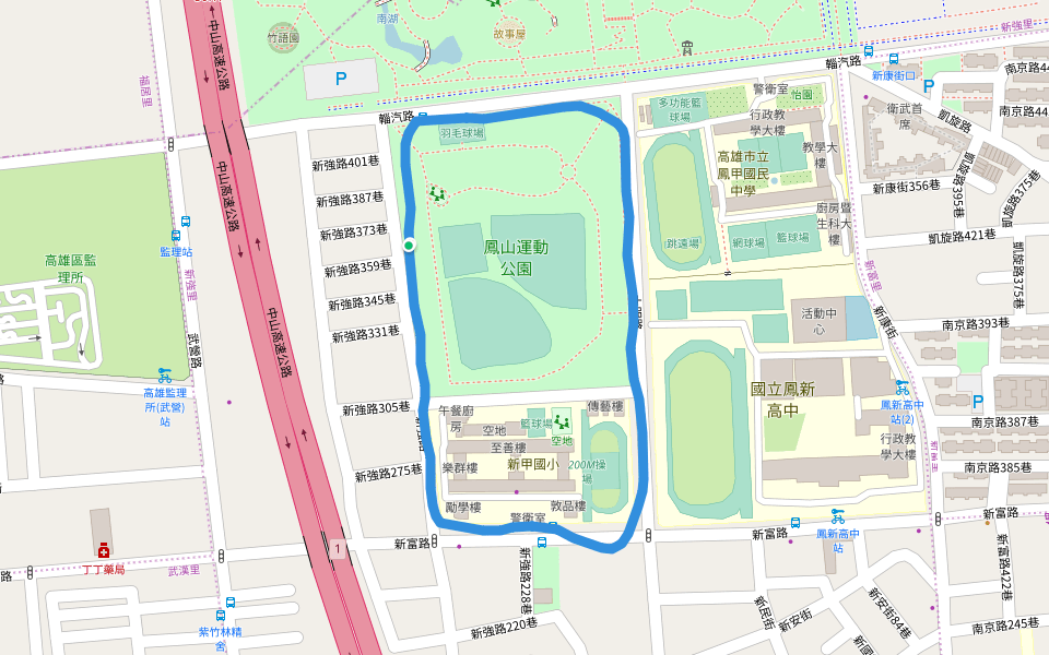 Fengshan Sports Park in Kaohsiung City | Walking Map