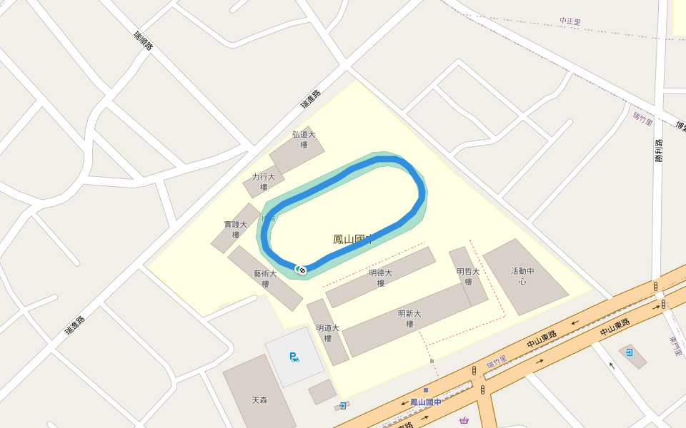 Fengshan Junior High School in Kaohsiung City | Walking Map