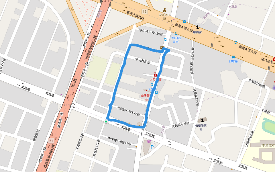 Dazhuang in Taichung City | Walking Map