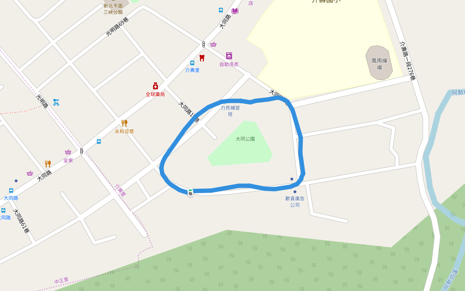 Datong Park in New Taipei City | Walking Map