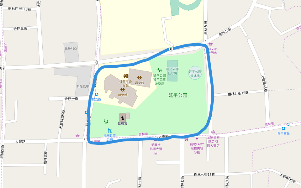 Parque Yanping Caminar y correr - Taoyuan, Taiwán, Taiwán, China | Pacer