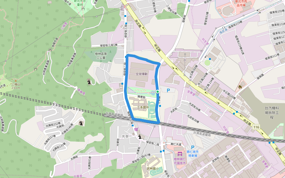 獇 Dormitory Park Walking and Running - Shulin District, New Taipei City, Taiwan, China | Pacer