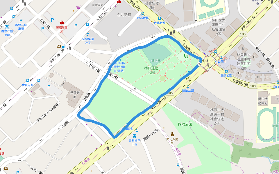 Linkou Sports Park in New Taipei City | Walking Map