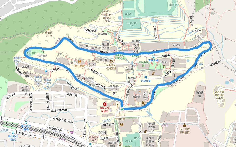 National Yangming University in Taipei City | Walking Map