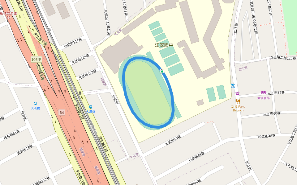 Jiang Cui Junior High School in New Taipei City | Walking Map